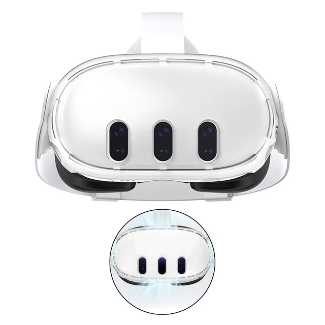 FOR META QUEST 3 VR Helmet Host Transparent PC Case Protector Dustproof ...