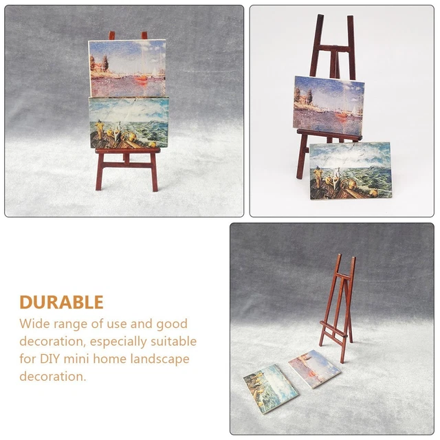 MINI HOUSE EASEL Miniature Scene Furniture Dollhouse Decor Supplies $18 ...