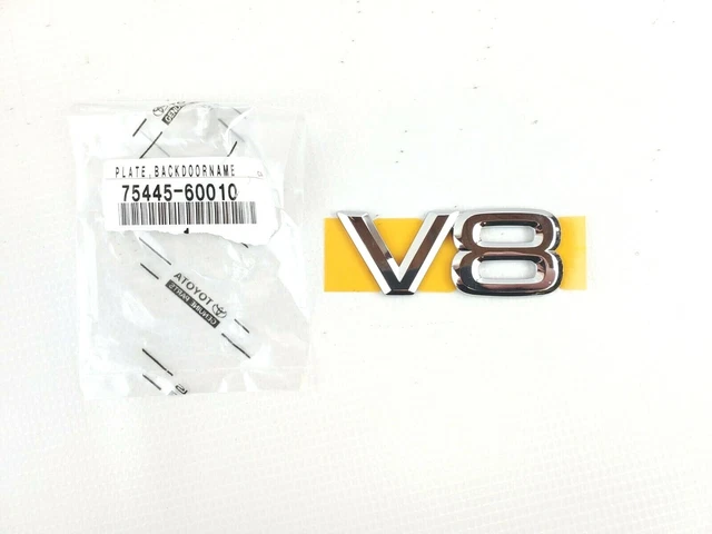 NEW GENUINE TOYOTA Land Cruiser LX470 GX470 Rear Backdoor V8 Emblem ...