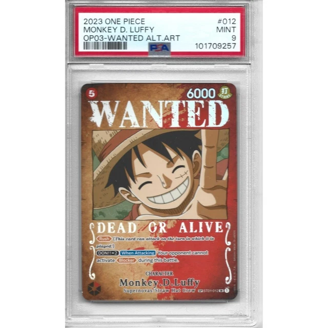 ONE PIECE TCG Monkey D. Luffy ST01-012 Wanted English PSA 9 EUR 109,00 - PicClick DE