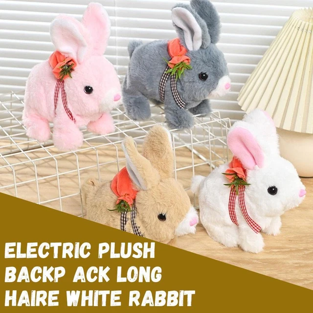 +ELECTRIC PLUSH RABBIT Simulation Electric Plush Backpack Rabbit Ears ...
