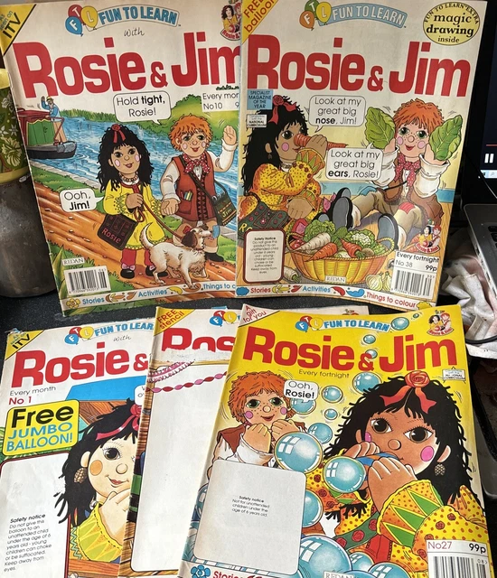5 X ROSIE and Jim's Comics Magazines Vintage. Fun To Learn. £9.99 ...