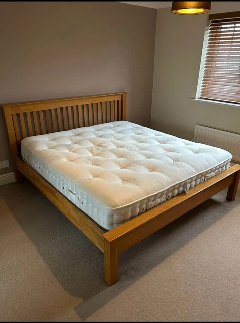 DEVON RANGE SOLID Oak Super King Size Bed Frame With Mattress £1,200.00 ...