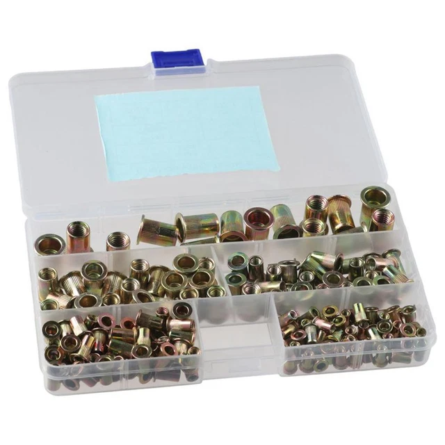 165PCS M3 M4 M5 M6 M8 Rivnut Assortment Kit 5 Sizes Insert Nutsert ...