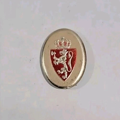 POST WW2 NORWAY Coat of Arms Travel Pin Pinback 30mm x 23mm Steel ...