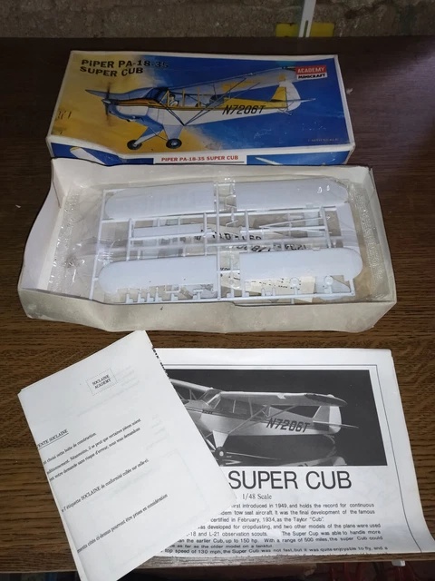 MAQUETTE Avion PIPER PA-18-35 super cub ACADEMY ech 1/48 EUR 25,00 ...