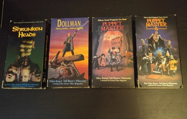 FULL MOON VHS Lot. - Dollman, Puppet Master 3 & 4, Shrunken Heads $28. ...
