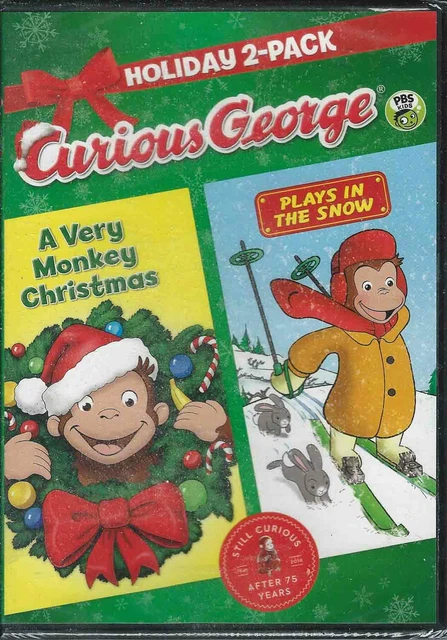 CURIOUS GEORGE DVD A Very Monkey Christmas Plays in the Snow Holiday ...