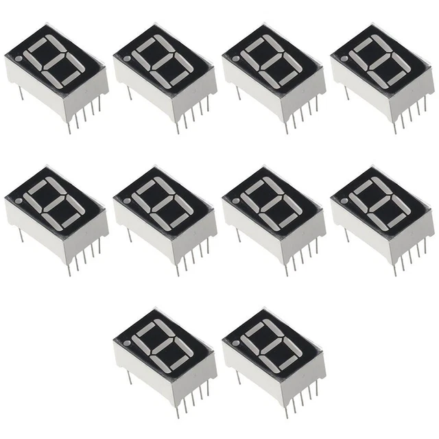 RED LED DISPLAY Common Cathode 10 Pin 1 Bit LED Display Module ...