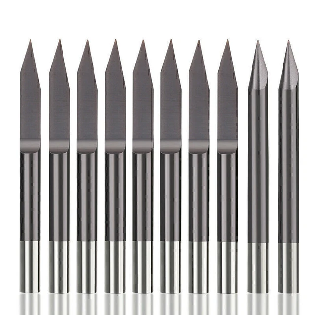 3D PCB ENGRAVING Bits 30 Degree CNC Router Bit Tungsten Carbide End ...