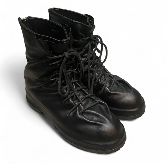 424 ON FAIRFAX Marathon Black Leather Boots Size 10 US 43 Eu £485.80 ...
