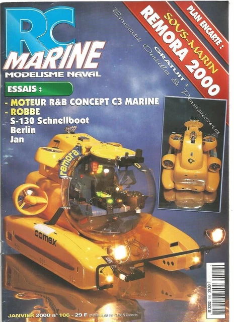 RC MARINE N°106 Plan : Sous Marin Remora 2000 / S-130 Schnellboot / Jan ...