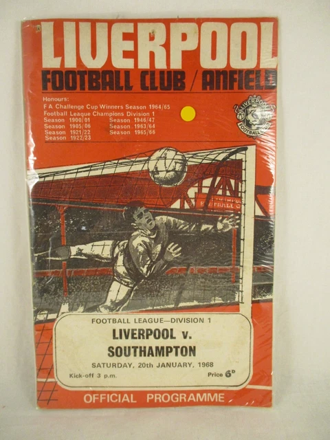 LIVERPOOL FOOTBALL CLUB Programmes 1968 and 1970 £3.99 - PicClick UK