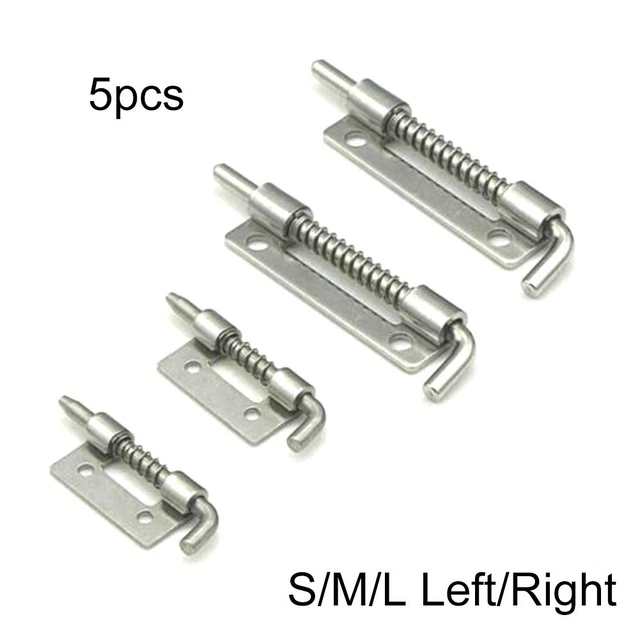 HEAVY DUTY SPRING Loaded Latch Pin Sliding Barrel Bolt Cabinet Door ...
