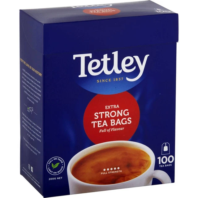 PACK OF 4 Tetley Extra Strong Tea Bags Teabags 75 Per Pack $66.45 ...