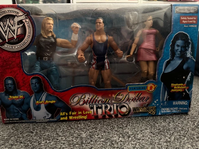 WWE WWF JAKKS Billion Dollar Trio HHH Kurt Angle Stephanie Mcmahon ...