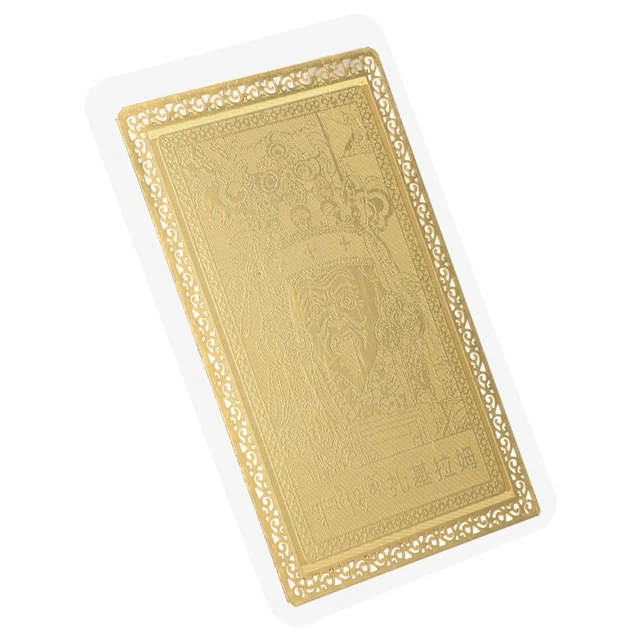PEACE AND GOOD Luck Card Small God of Wealth Ornament Feng Shui Cards ...