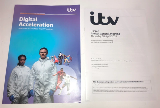 ITV PLC ANNUAL Report and Accounts 2022 £12.00 - PicClick UK
