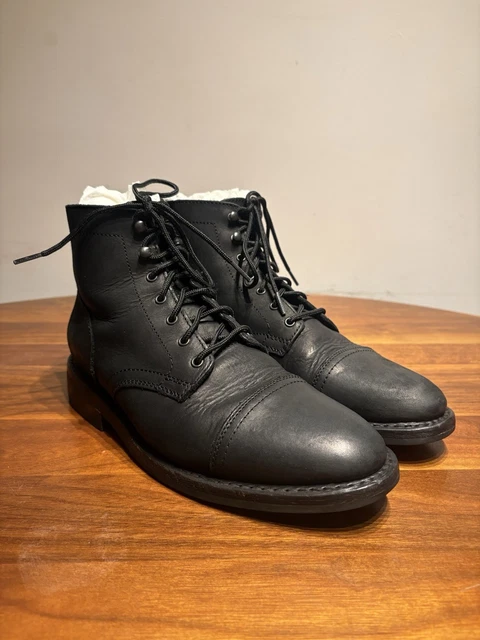 THURSDAY BOOT CO. Captain Black Matte Lace Up Boots Size 9.5 US £81.25 ...