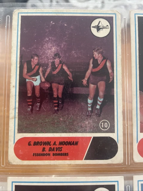 RARE-ESSENDON 1969 SCANLENS VFL Trading Card Full Team Set Essendon (5 ...