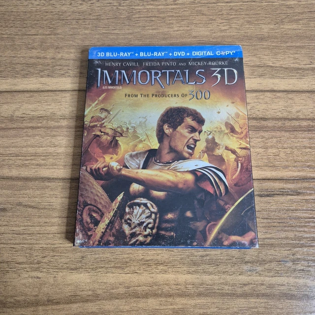 IMMORTALS (3D BLU-RAY + Blu-ray + DVD, 2011) W/Slipcover - Henry Cavill ...