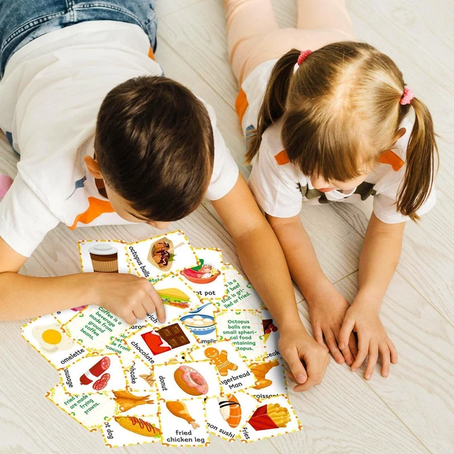 FOOD FLASH CARDS Montessori Educational Interactive Cognitive ...