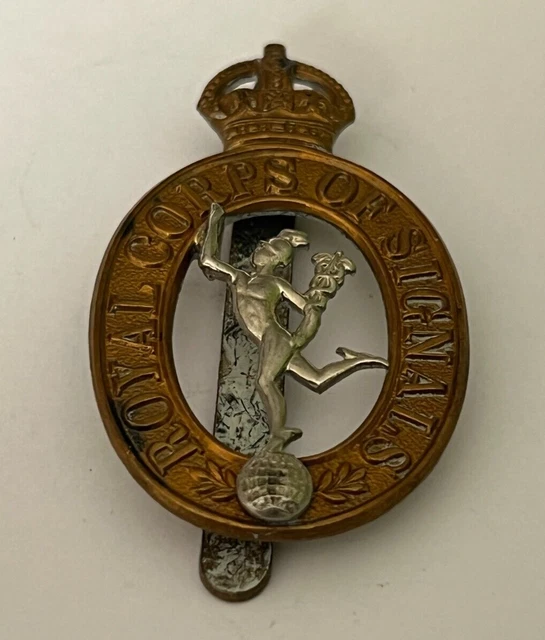 WW2 ROYAL CORPS of Signals Cap Badge 49 x 30 mm EUR 17,53 - PicClick IT