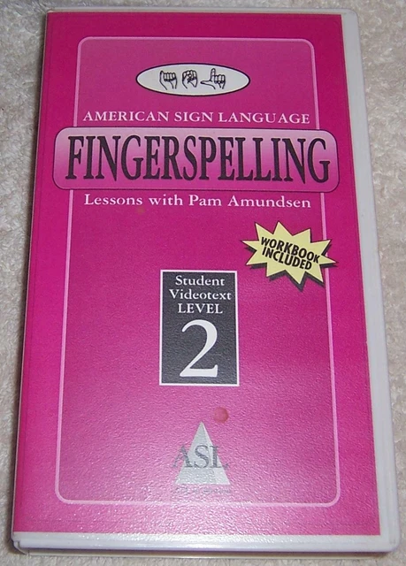 FINGERSPELLING LESSONS WITH Pam Amundsen Level 2 VHS ASL American Sign ...
