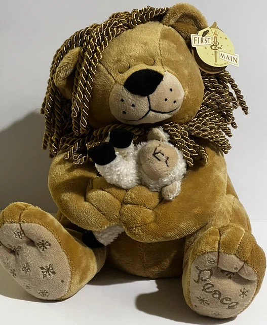 FIRST & MAIN Lion and the Lamb 10" Plush Peacemakers Stuffed Animal £55 ...