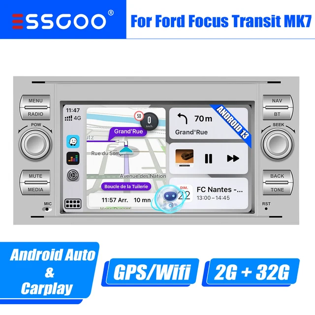 FOR FORD TRANSIT MK7 Connect Focus Carplay Android 13 2+32G Car Stereo ...