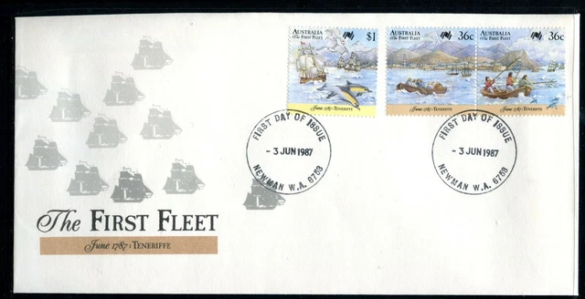 1987 THE FIRST Fleet June 1787: Teneriffe FDC - Newman WA 6753 PMK $1. ...