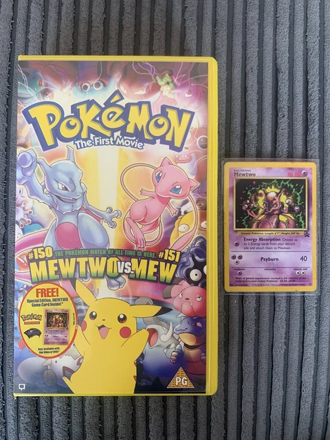 POKEMON THE FIRST Movie (VHS/SH, 2000) with Special Edition Mewtwo Card ...