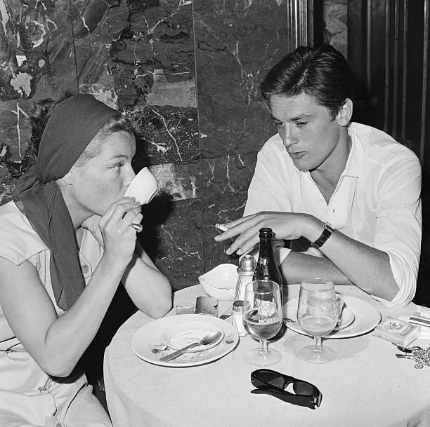 GERMAN ACTRESS ROMY Schneider French actor Alain Delon are an i- 1962 ...