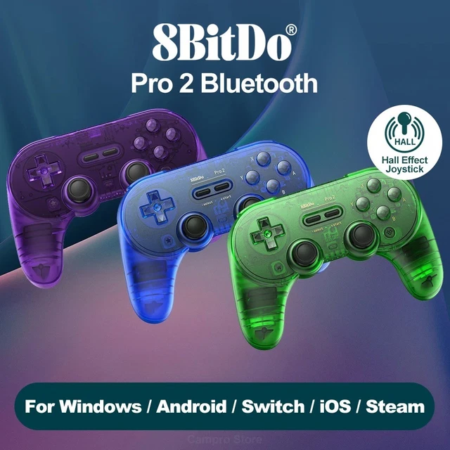 8BITDO PRO 2 Bluetooth Controller Hall Effect Gamepad For Nintendo ...