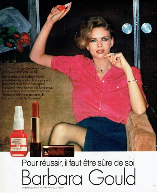 PUBLICITÉ ADVERTISING 0822 1977 maquillage vernis rouge lèvres Barbara ...
