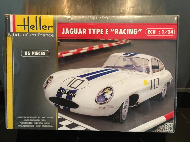 HELLER 1:24 SCALE model kit - Jaguar E Type Racing, unopened box, mint ...