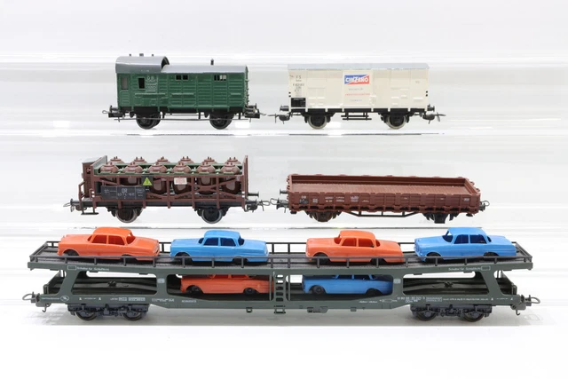 H0 PIKO LIMA Roco DB DR FS Kühlwagen Rungenwagen DC braun weiß grün ...