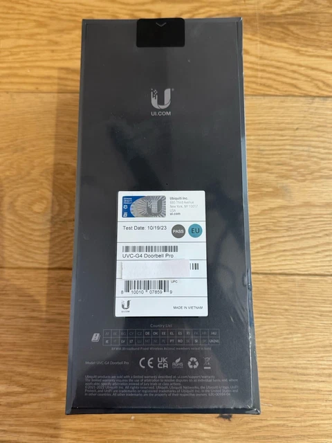 UBIQUITI UNIFI PROTECT G4 Doorbell Pro UVC-G4-Doorbell-Pro UK EU inc ...