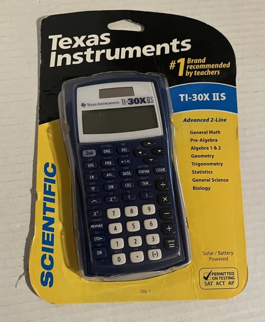 TEXAS INSTRUMENTS TI-30X IIS Advanced 2-Line Scientific Calculator Blue ...