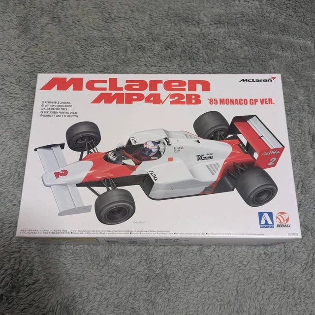[AOSHIMA/BEEMAX] 1/20 MCLAREN MP4/2B '85 Monaco GP Car No.1/No.2 Motor ...