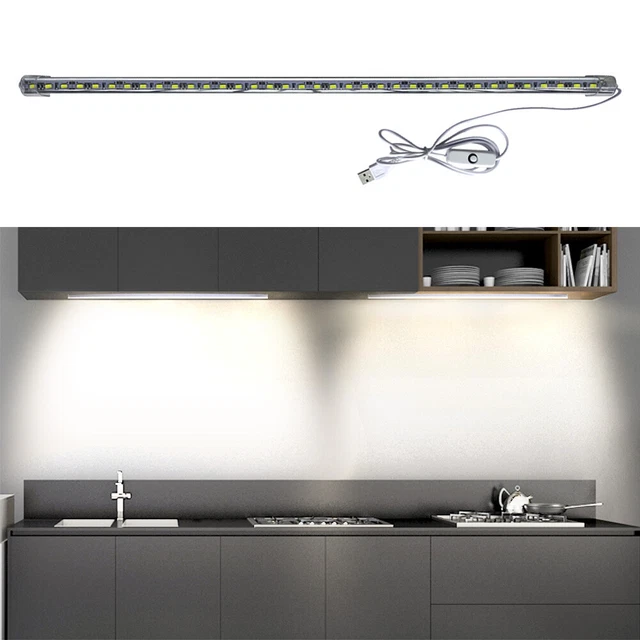 50CM LED UNDER Cabinet Night Light Bedroom Wardrobe Closet Lamp (A ...