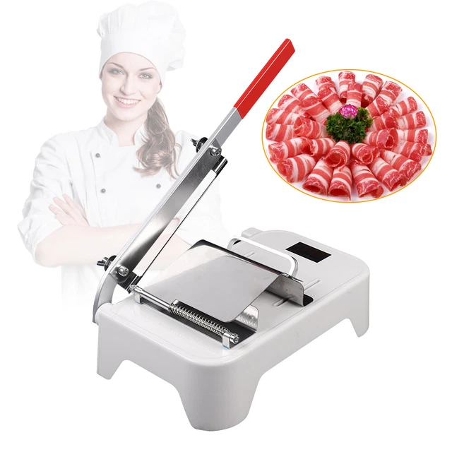 MANUAL FROZEN MEAT Slicer, Stainless Steel Meat Roll Cutter ...