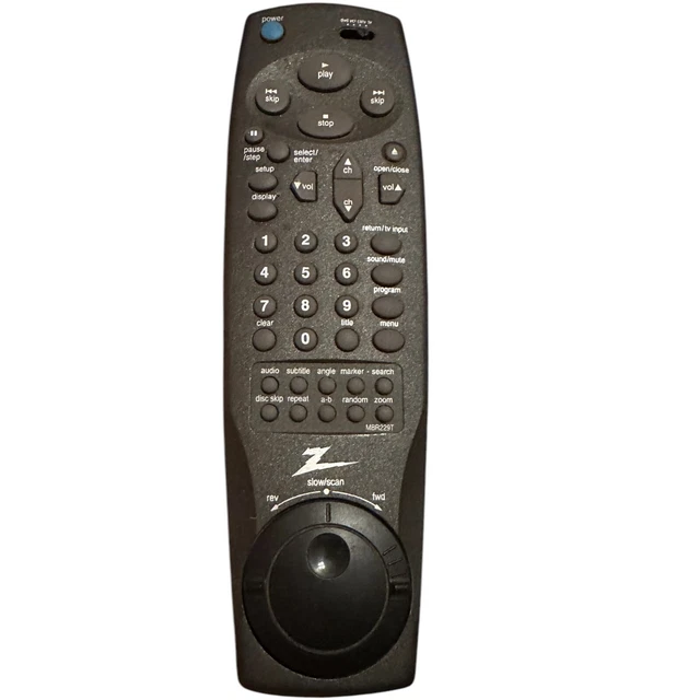 ZENITH TV REMOTE Control MBR424 9803 VCR Cable DVD Spin Wheel Vintage ...