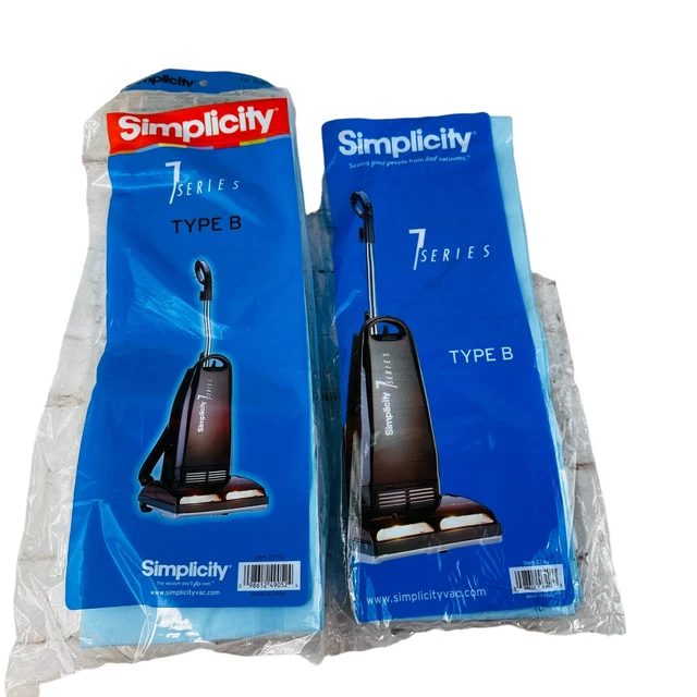 SIMPLICITY GENUINE 7 Series Type B Vacuum Cleaner Paper Bags S7 lot of ...