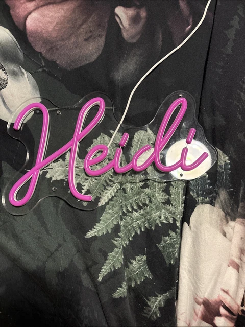 NEON BEDROOM PINK Light Name Heidi USB LED Sign £0.63 - PicClick UK