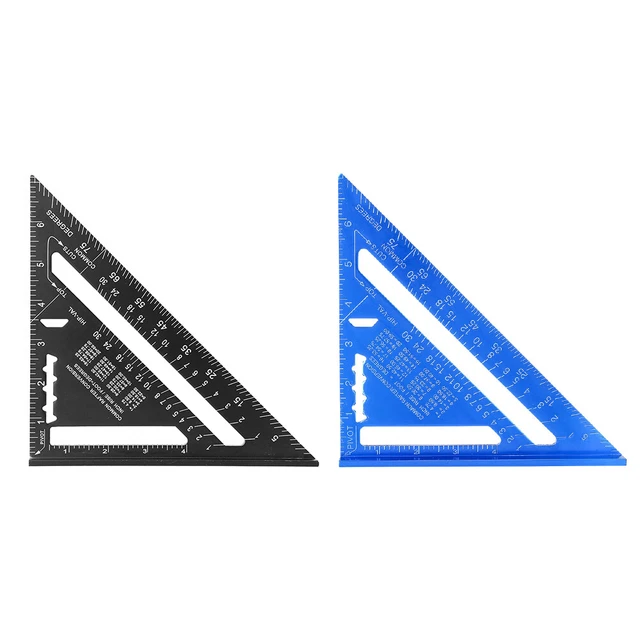 7 INCH METRIC Square Triangle Ruler Angle Protractor for Building ...