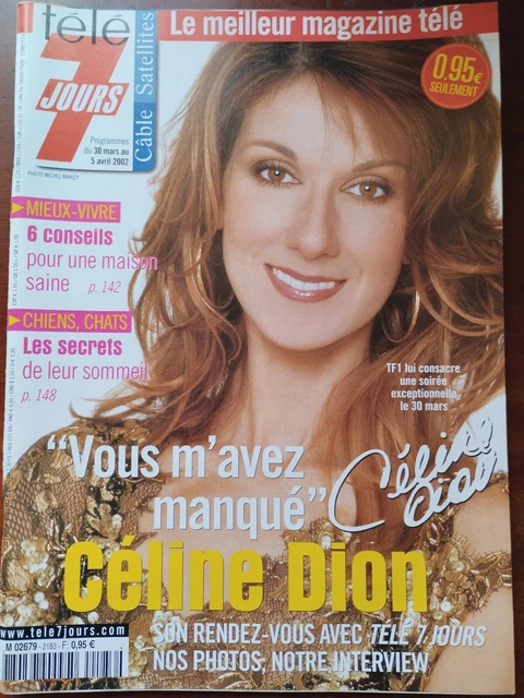 TÉLÉ 7 JOURS 30/03/2002; Céline Dion/ Robert Altman/ Frank Sherbourne/ Marina Fo EUR 6,00 ...