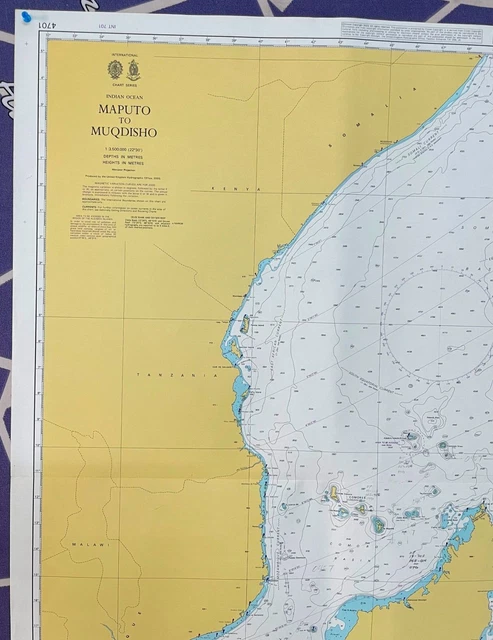 ADMIRALTY 4701 INDIAN OCEAN MAPUTO TO MUQDISHO Map Chart Maritime ...