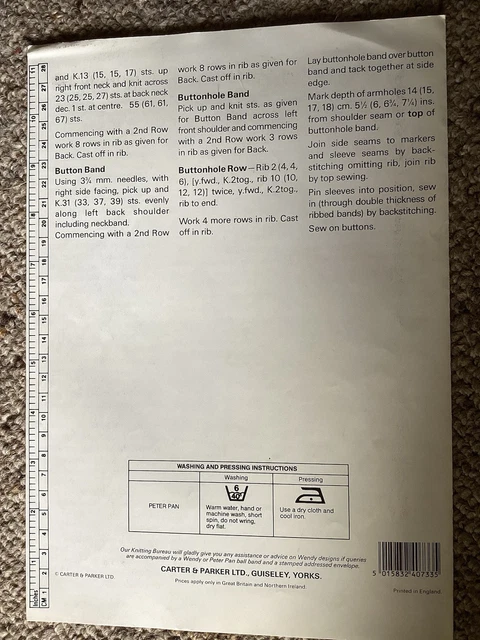 VINTAGE PETER PAN Knitting Pattern Leaflet P733 Children’s Sweaters $2. ...