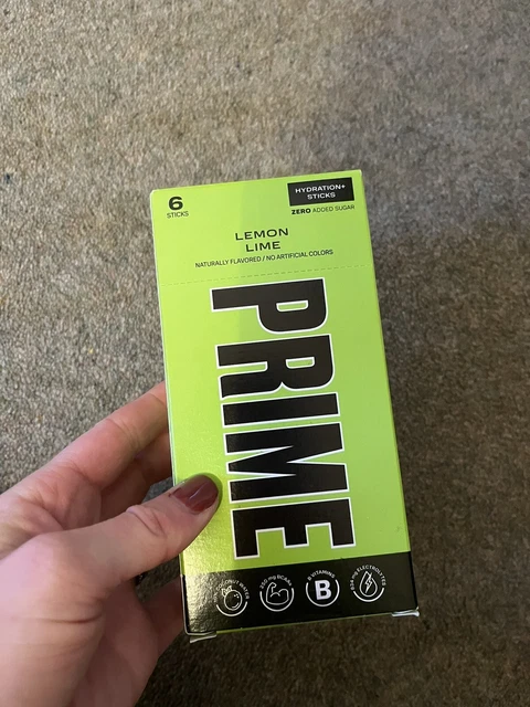 PRIME HYDRATION ENERGY Drink Powder Sachets 6 Per Box Lemon Lime ...